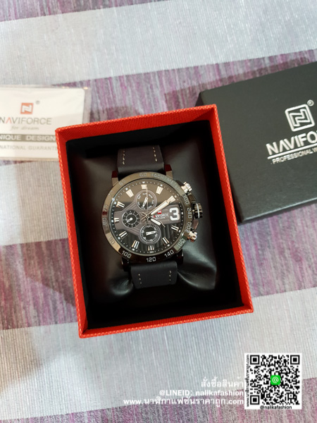 นาฬิกา Naviforce NF9137 สีดำ สายหนังผู้ชายสุดเท่ - นาฬิกา Naviforce ของ ...